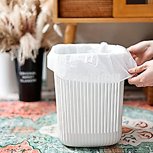 Small Trash Bags 4 Gallon - 100 Count 4 Gallon Trash Bag, Small Garbage Bags for Office Bedroom Bathroom Trash Bags, White 4 Gal Small Trash Can Liners