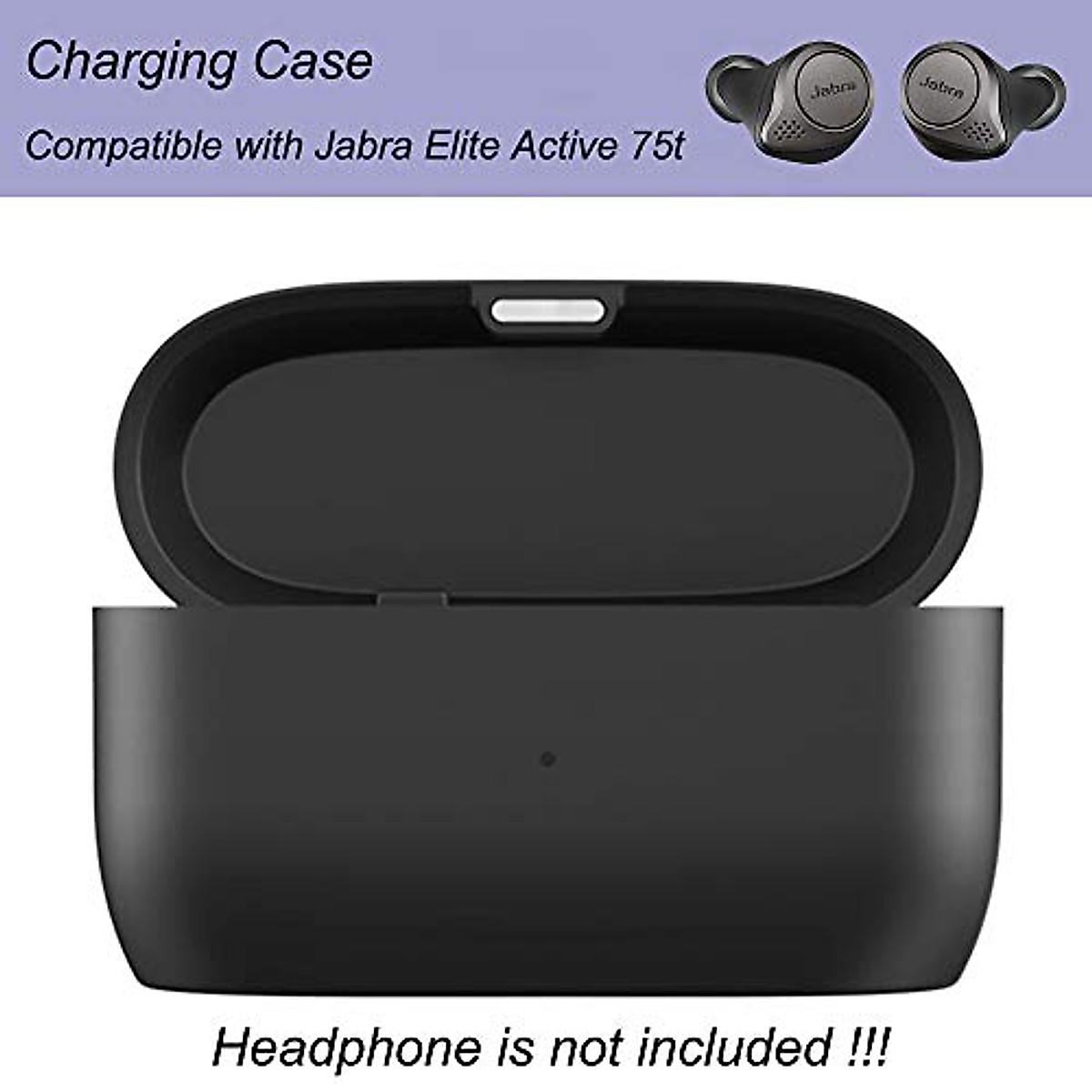 Kissmart Charging Case for Jabra Elite 75t, Replacement Charger Case Cradle Dock for Jabra Elite 75t Earbuds (Capacity: 700mah)