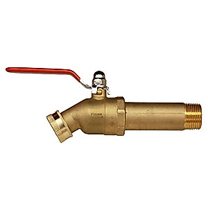 House Mods HMP011 LF Compliant Brass 3/4" MIP Water Heater Drain/Flush Valve(Full Port, Ball Valve, 3 inch Shank, W/ Garden Hose Cap)