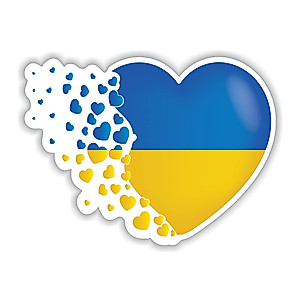 Voila Print I Stand with Ukraine Car Magnet - We Stand with Ukraine Vehicle Magnet - Support Ukraine Sticker - Ukrainian Flag Vehicle
