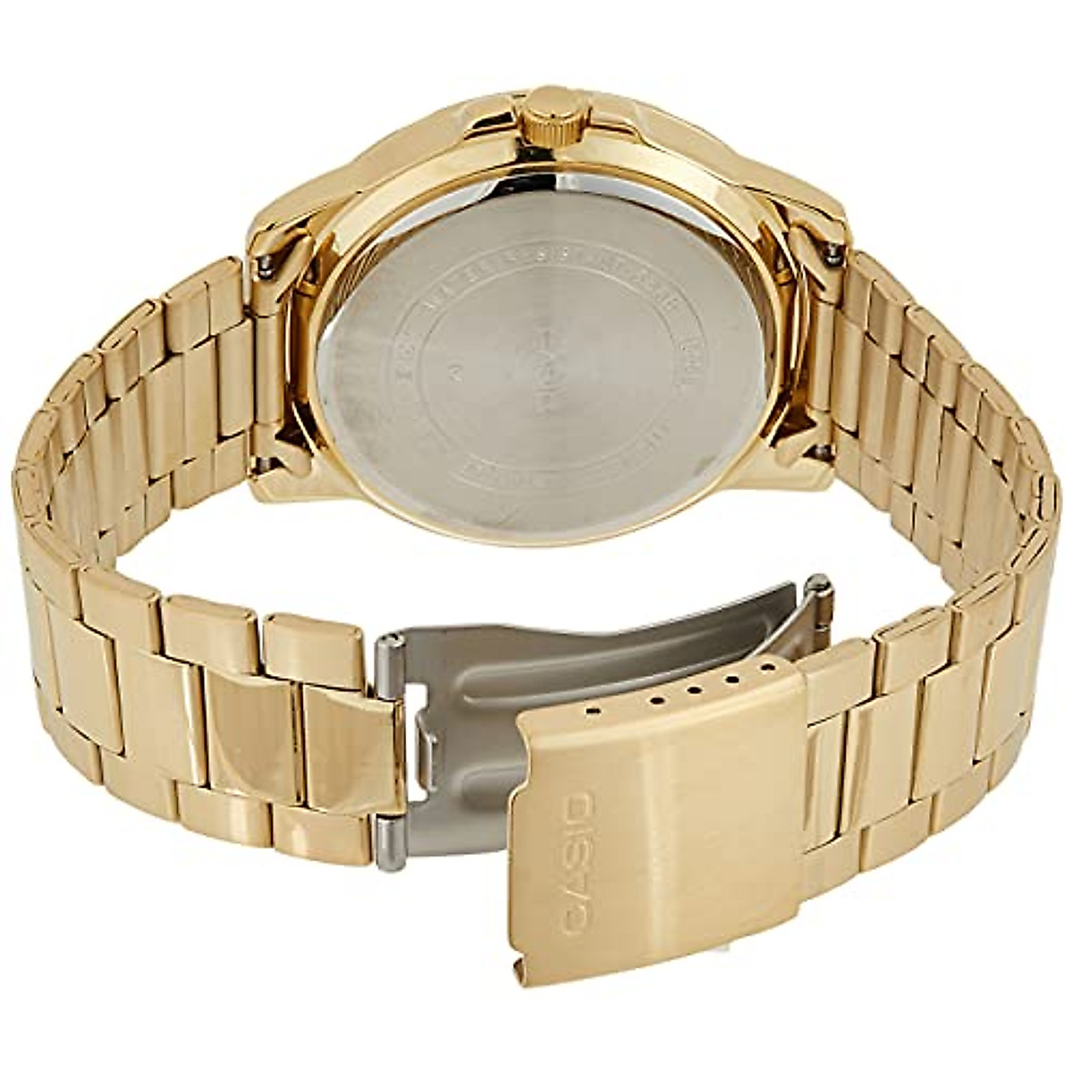 Casio MTP-VD01G-1BV Men's Enticer Gold Tone Stainless Steel Black Dial Casual Analog Sporty Watch