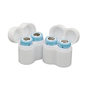 Protect Your Power - Slimline 18350 Battery Case, Soft Durable Material - Pack of 2 (Holds 2 Batteries)