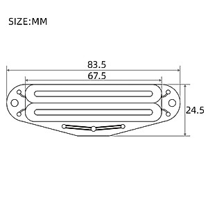 SAPHUE Dual Humbucker Single-Coil-Sized Guitar Humbucker Pickup Fit Fender Strat Squier Tele Electric Guitar (Black)