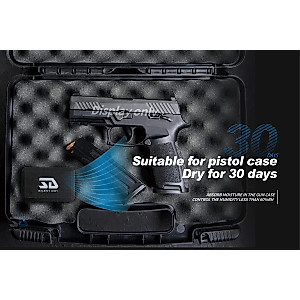 SILENT DRY Renewable Small Safe Dehumidifier Block, Rechargeable Portable Moisture Absorbers for Gun Accessories/Closet/Cabinet/Camerant/Gym Bag, up to 5L, 4 Pieces, Invisible