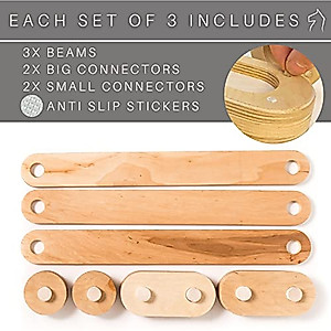 Wooden Balance Beam stepping stones outdoor kids balance board indoor toddler montessori coordination toys gross motor equipment for Kids Furniture gymnastics balance game (15 Balance beam, Wood)