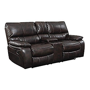 Coaster Furniture Willemse Collection Motion Loveseat Two-Tone Dark Brown 601932