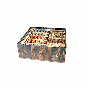 The Broken Token Game Organizer - Ankh: Gods of Egypt Compatible Game Organizer, Wooden Storage Box for Tabletop Games