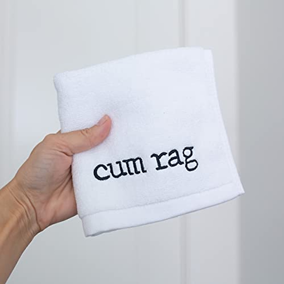 Embroidered Cum Rag Towel - Naughty Adult Humor Gift for Bachelorette and Bachelor Parties
