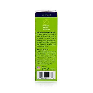 Spry Xylitol Moisturizing Bad Breath Mouth Spray, Bad Breath Treatment Oral Breath Spray with Natural Spearmint, 4.5 fl.oz (Pack of 1)