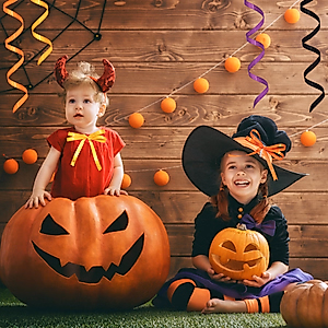 6 Rolls 150 Yards Halloween Ribbons 10mm Wide Holiday Gift Wrapping Satin Ribbon for Halloween Party Decoration, DIY Bows Crafts