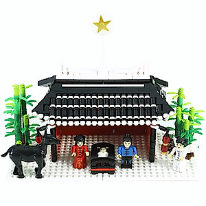 Nativity Bricks Asian Nativity International Series - Block Building Nativity Set for Ages 12+ (917 Pieces)