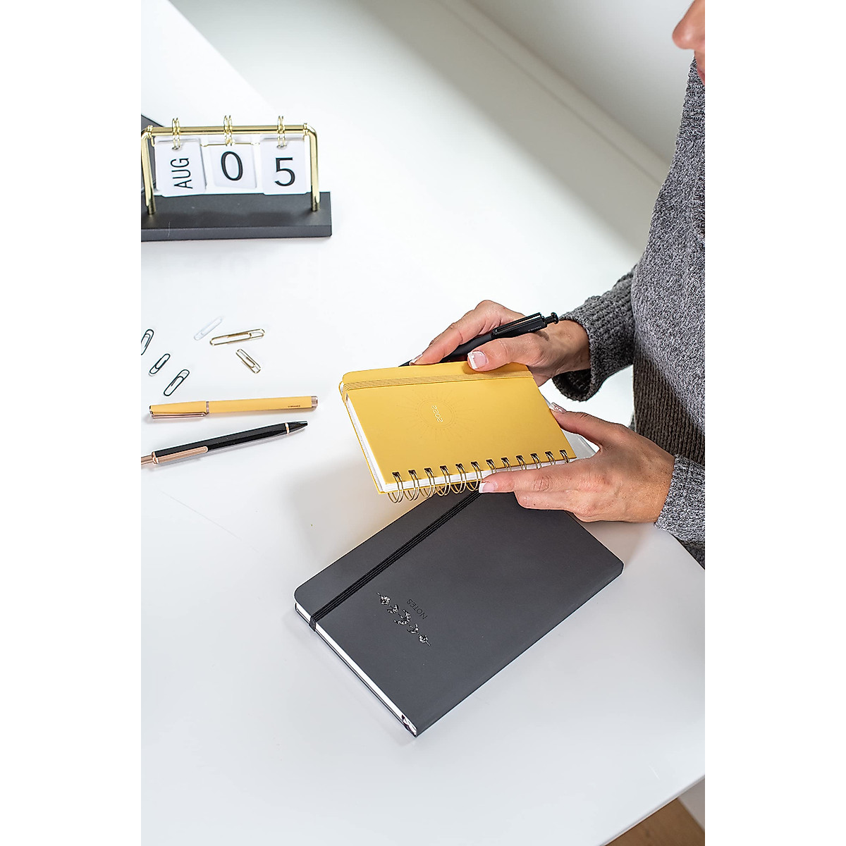 Southworth Medium Case Bound Journal, 5.5" x 8.25", Celestial Nightfall Design, Premium 28 lb/105 gsm Paper, 160 Lined Sheets (91435)