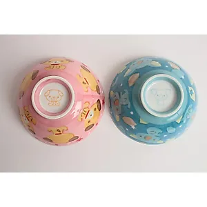 Mino ware Japanese Pair Kids Rice Bowl Dog & Koala Set made in Japan (Japan Import) MIG004