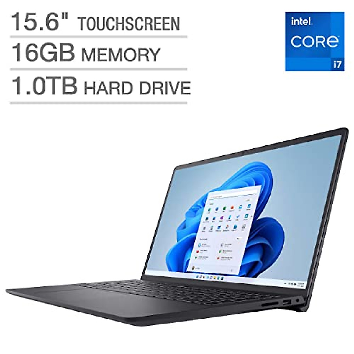 New Dell Inspiron 15 3000 15.6-inch Full HD Touchscreen 11th Gen Intel Core i7-1165G7 16GB 1TB HDD Laptop Windows 11
