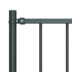 Fence Panel with Posts,Garden Fence Border,Portable Fence,Privacy Fence,Fencing for Yard,Private Fence,Garden Fence for Dogs,for Patio,Backyard,Outdoor Pool,Porch,Powder-Coated Steel Anthracite