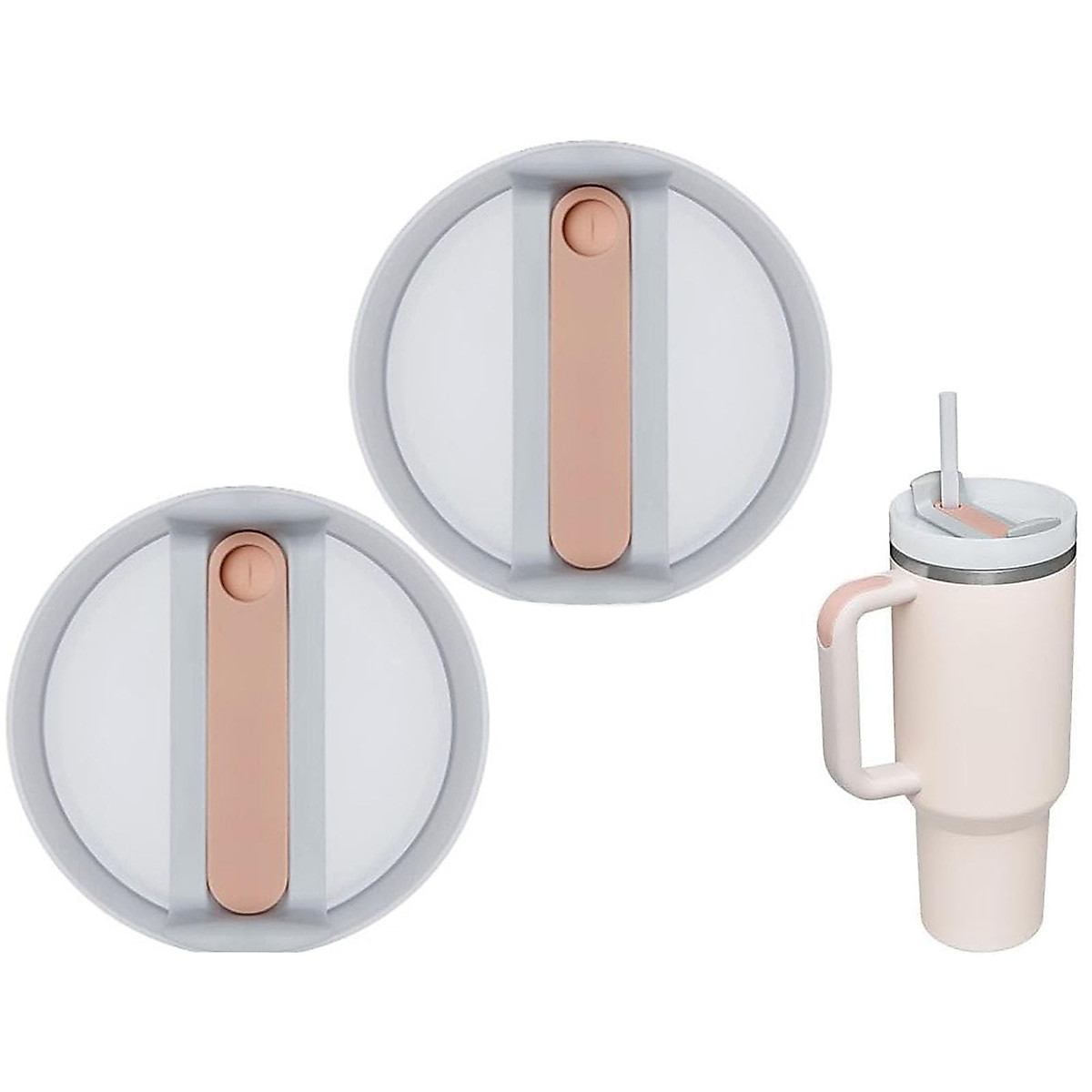 40oz Tumbler Lids Replacement for Stanley Cup,Replacement Spill Proof Splash Resistant Tumbler Lids Reusable Tumbler Cover for Stanley and More Coffee Mugs (Pink)