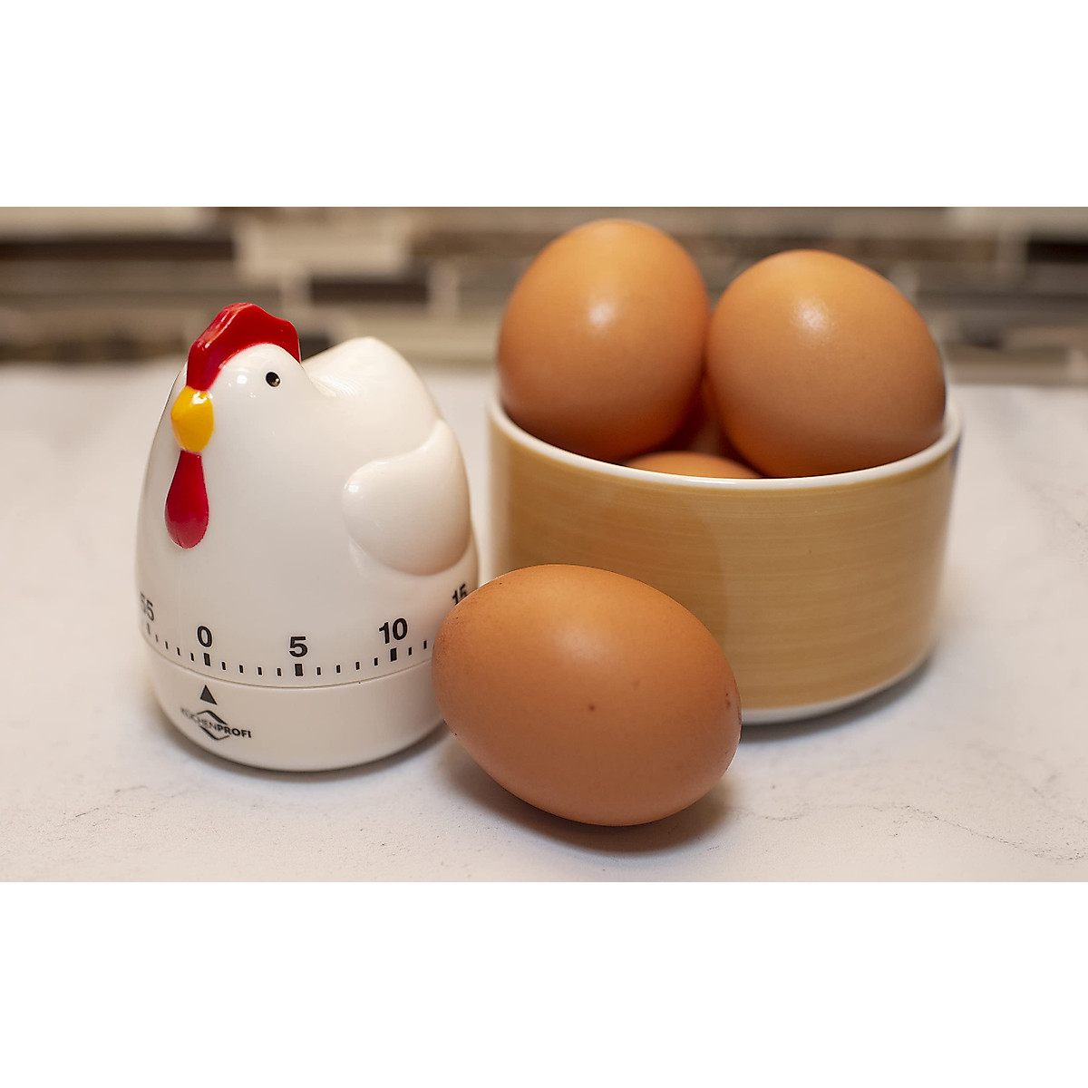 Küchenprofi Henriette Hen Manual 59 Minute Timer, 3.5 Inches, White