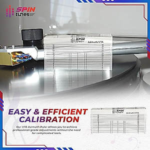 Turntable Azimuth Cartridge Alignment Protractor Set - Vinyl Record Player VTA Azimuth Ruler and Turntable Phono Cartridge Stylus Alignment Protractor