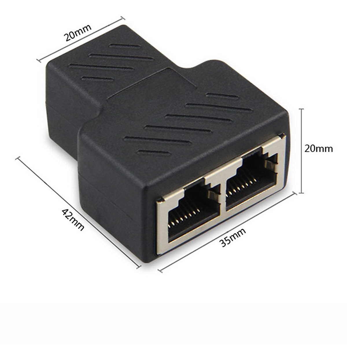 SinLoon RJ45 Switch Adapter, RJ45 Network Switcher 2 Ports Allows Quick Switching 8P8C Extender