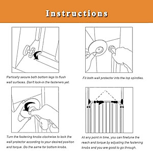 Pressure Baby Gates Threaded Spindle Rods, Walk Thru Gates Accessory Screw Bolts M10 x 80MM for Baby and Child Safety gate Stairway Barrier Pet Dog Isolation Fence 4 Pcs (Orange)