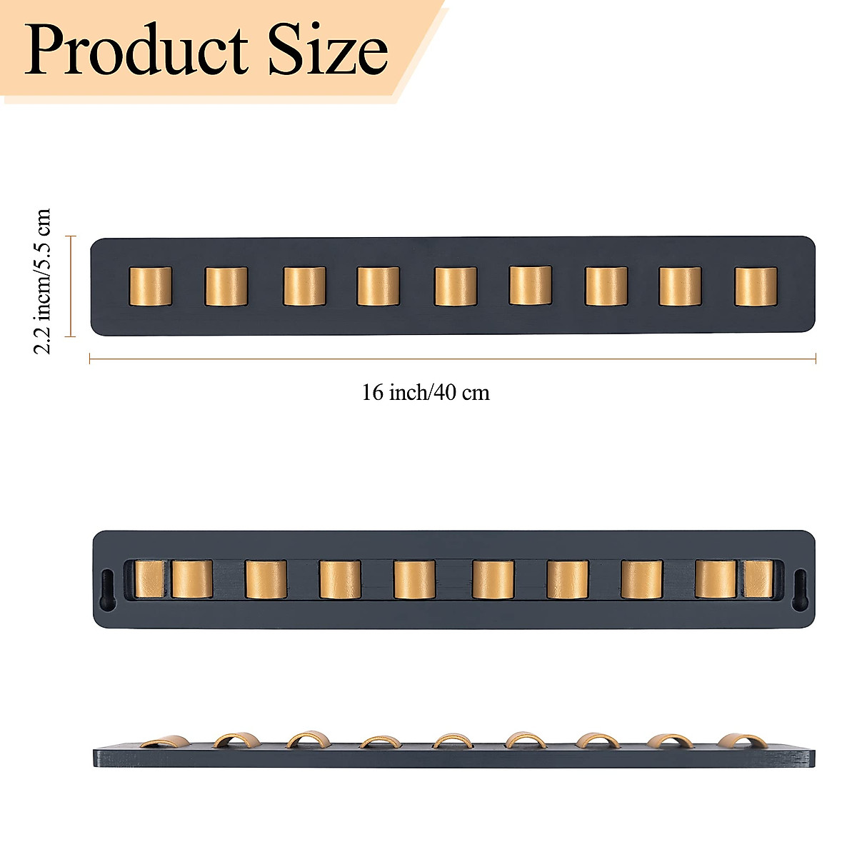 Owowong Sunglasses Organizer,Wood Storage Wall Mounted Eyewear Display，Hanging Sunglasses Storage Rack, Sunglass Holder for Living Room, Bedroom and Study, Home Decor, Black