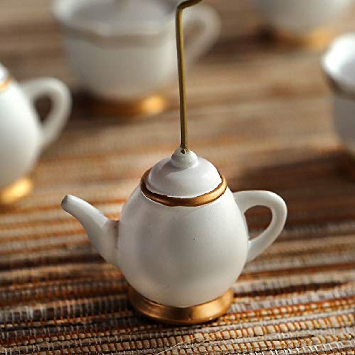 Kate Aspen, Place Card Holders, Tea Time Whimsy, Teapot and Teacup, Place Cards Included, Set of 6,Pink