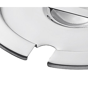 Soro Essentials- 10.5" Stainless Steel Vegetable Inset Notched Cover - Fits 11 qt. Inset for Commercial Food Warmer Soup Warmer and Soup Chafer Applicable to Catering Buffet Parties Banquets