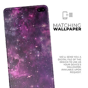 DesignSkinz Vibrant Purple Deep Space Protective Vinyl Decal Wrap Skin Cover Compatible with The Samsung Galaxy S20 (Screen Trim & Back Glass Skin)