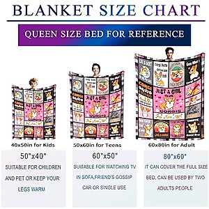 Cute Corgi Blanket Soft Cozy Corgi Dogs Gifts for Corgi Lovers Dog Lovers Adults Kids,Soft Flannel Puppy Throw Blankets for Sofa Bed Couch Chair Living Room Christmas Birthday Gifts 50"X40"