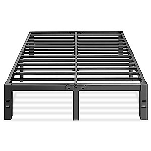 MAF Queen Bed Frame Size 14 Inch Metal Heavy Duty Platform Bedframe with Steel Slats Support Noise Free Queen-Bed-Frame, No Box Spring Needed