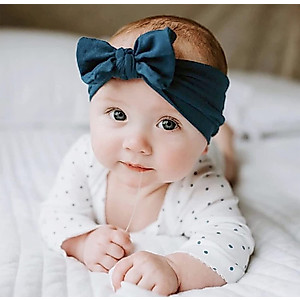 NAIRUA Headband, 25 Colors Baby Girls 4.5 inches Hair Bows Super Soft Stretchy Hair Turban Head Wraps for Infant Newborn Toddlers and Kids