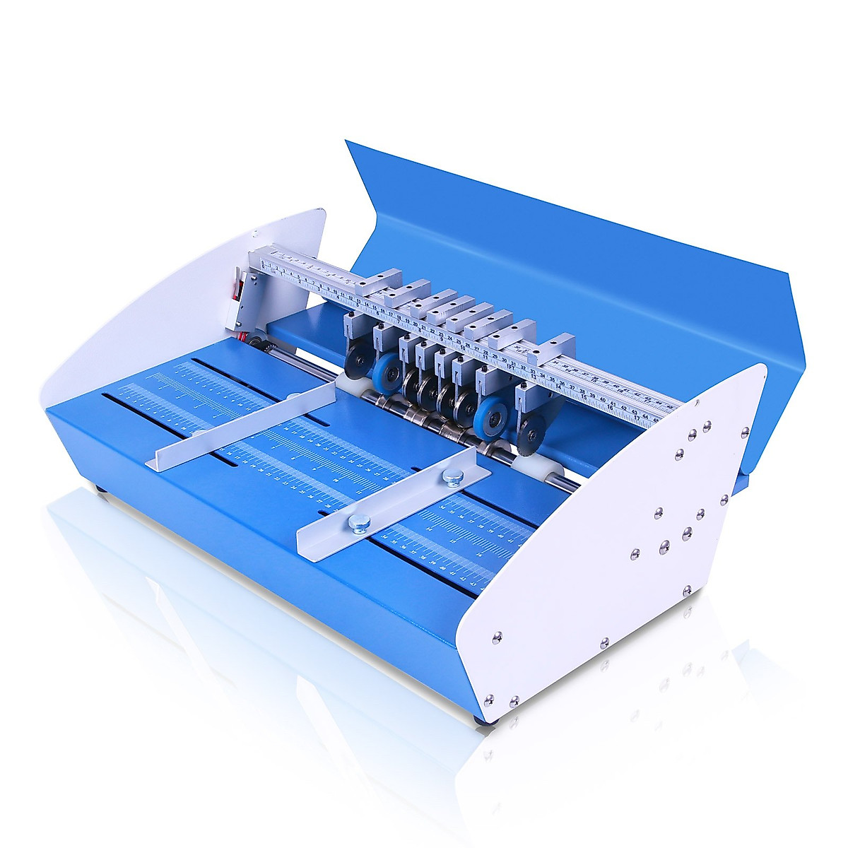 VEVOR Electric Creasing Machine 18 Inch 460mm Paper Creasing Scoring Machine 3 in 1 Creasing Machine with Heavy Duty Metal Present Multi-Function