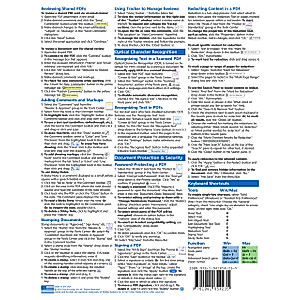 Adobe Acrobat Pro DC Introduction Quick Reference Training Tutorial Guide (Cheat Sheet of Instructions, Tips & Shortcuts - Laminated Card)