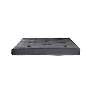 DHP Carson 6 Inch Thermobonded High Density Polyester Fill Futon Mattress, Grey