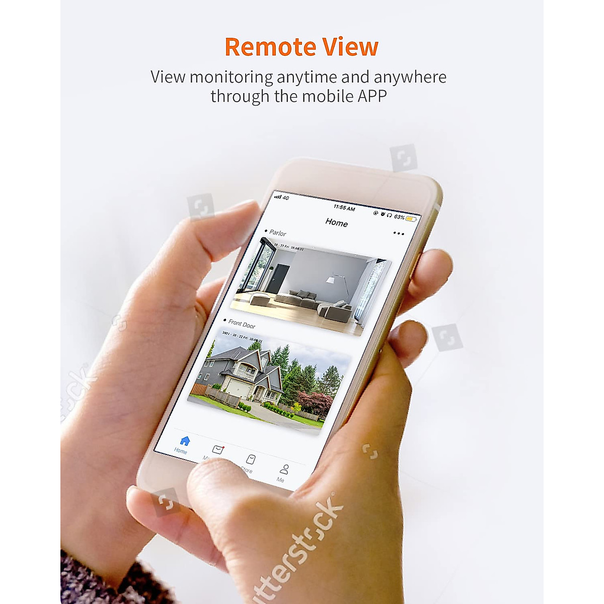 ZJX Wireless Camera System for Home Security, Outdoor Cam with Infrared Night Vision, Body Recognition, Motion Detection and IP65 Waterproof, white (BC-01)