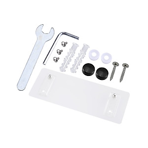 VOCOSTE Toilet Paper Holder, Bathroom Toilet Roll Tissue Holder Wall Mount for Kitchen Bathroom with Shelf, Black