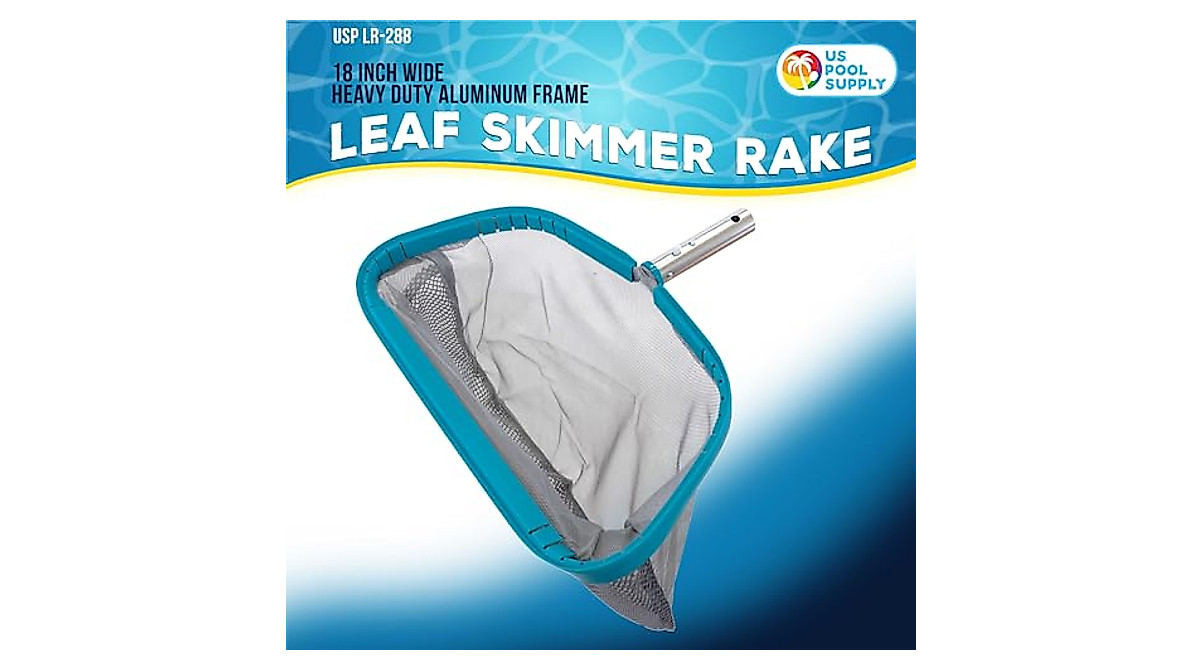 U.S. Pool Supply 18" Leaf Skimmer Rake for Quick Cleaning