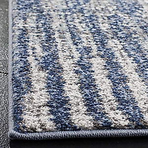 SAFAVIEH Galaxy Collection 5'3" x 7'6" Navy / Light Grey GAL118N Modern Non-Shedding Living Room Bedroom Dining Home Office Area Rug