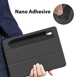 Doormoon Pencil Holder for iPad 2018 (6th Gen)/ iPad Air/ 9.7 / Pro 10.5"/12.9", Detachable Elastic Apple Pencil 2nd Gen Leather Sleeve Pocket Pouch (Black x 2)