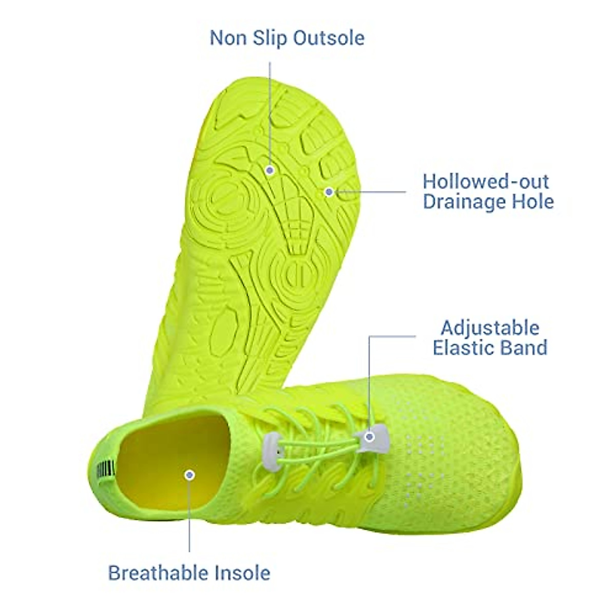 SPUKEP Water Shoes for Mens Water Shoes for Womens Water Shoes Quick Dry Swim Shoes Men Non-Slip Barefoot Shoes Men Yoga Shoes Beach Shoes Mens Hiking Diving Shoes Spring Green