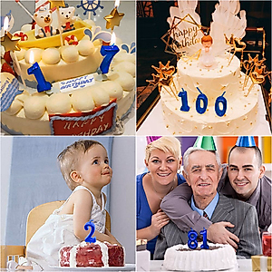 Blue Birthday Candles 1 Candle 1st One Year Cake Bady Roman Numberal Cool Number Candle No 10 11 12 13 14 15 16 17 18 19
