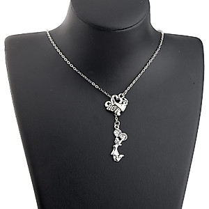 PLITI Cheerleader Pendant Necklace For Women Cheer Team Cheer Coach Appreciation Gift Cheer Megaphone Charm (cheer nec)