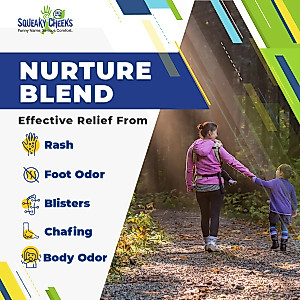 Squeaky Cheeks Baby Powder (5oz) | Organic | Unscented Talc-Free and All Natural Powder | Effective Relief from Rash Wetness and Itching | Also Ideal for Adults