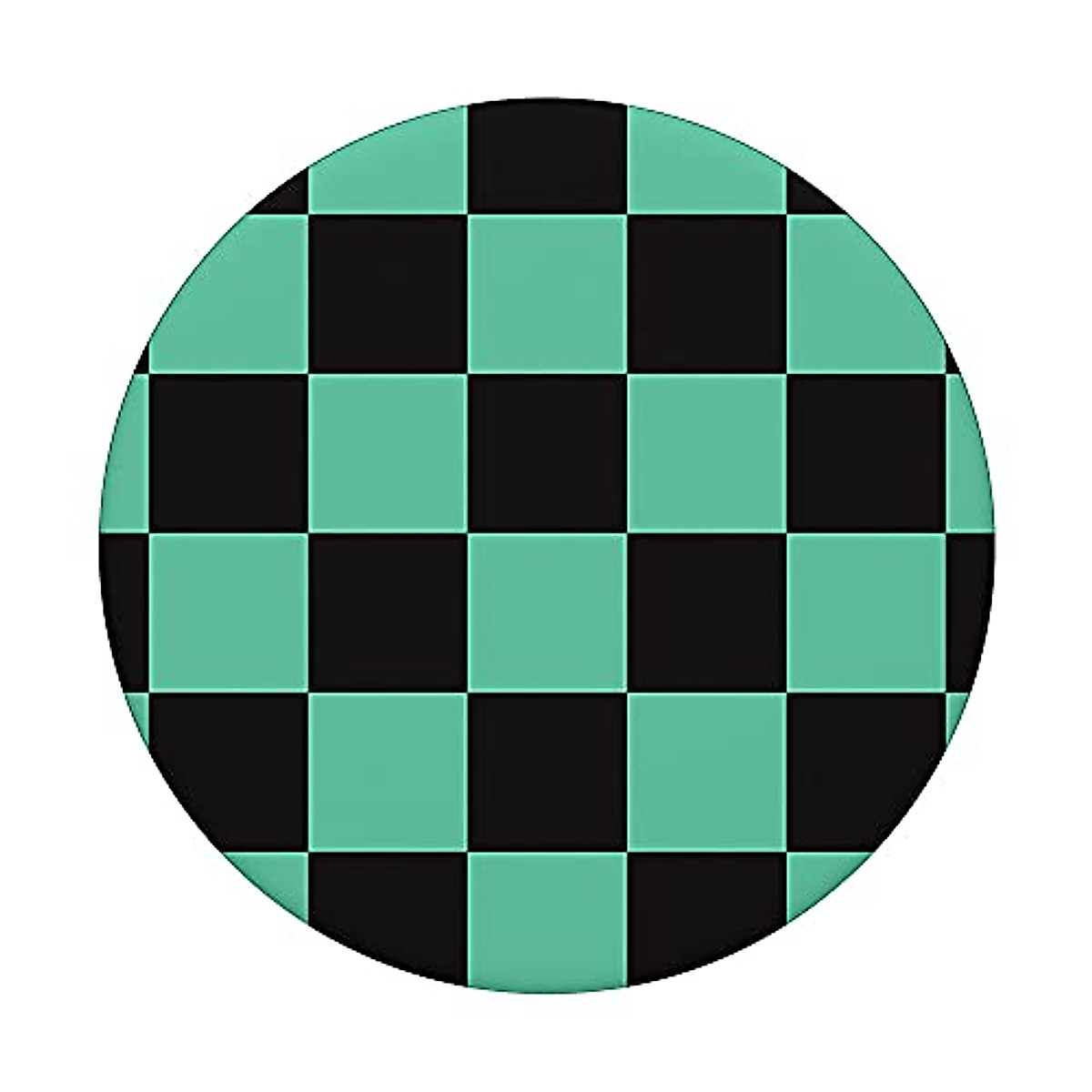 Checkered Black Green Anime Pattern PopSockets Swappable PopGrip