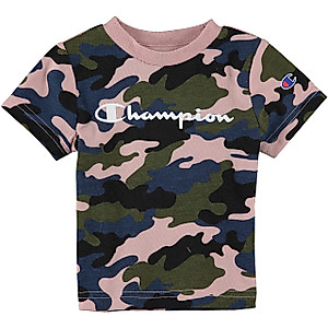 Champion Sets Baby Boy Newborn Two Tees and Fleece Pant 3 Piece Set Baby Clothes (Desert Camo SS/Natural SS/Cargo Olive Fleece, 0-3 Months, 3_months)