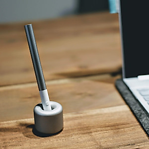 Mudai Aluminum Toothbrush Holder Stand, Pack of 2 (Matte Black)