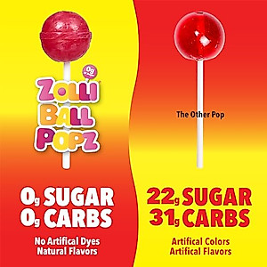 Zolli Ball Popz Lollipops - Clean Teeth, Natural Fruit Flavor - 10.4 Ounce for a Delicious and Dental-Friendly Snacking Experience