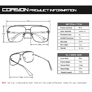 COASION Tony Stark Sunglasses Costume Eyewear Retro Square Aviator Sun Glasses Frames for Men Women (Black/Gradient Dark Blue)