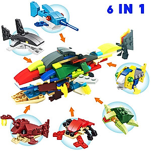 12Pcs PreFilled Easter Eggs with Sea Ocean Animals Building Blocks, Egg Surprise Toys for Easter Basket Stuffers, Easter Egg Hunt, Easter Basket Filler, Easter Party Favors Classroom Prize Toys