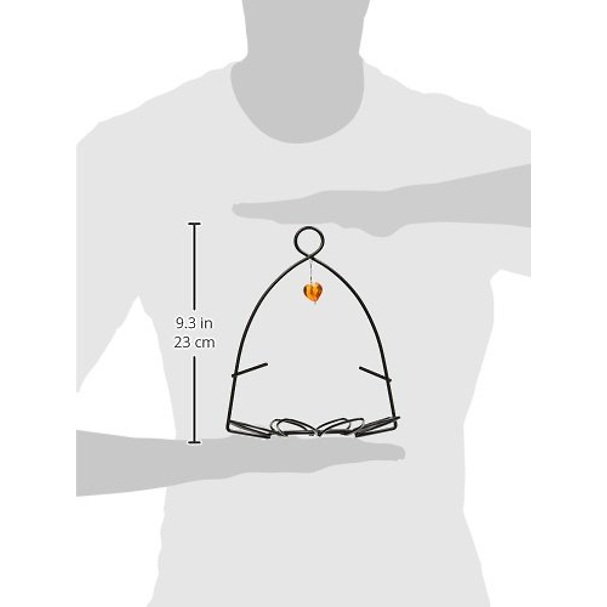 Birds Choice OFF Oriole Flower-Shaped Feeder w/Heart Ornament, Oriole Nectar & Jelly Feeder, 3oz Capacity, Orange